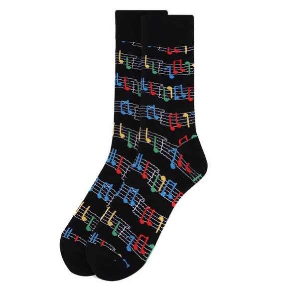 Parquet | Underwear & Socks | Music Notes Novelty Socks | Poshmark